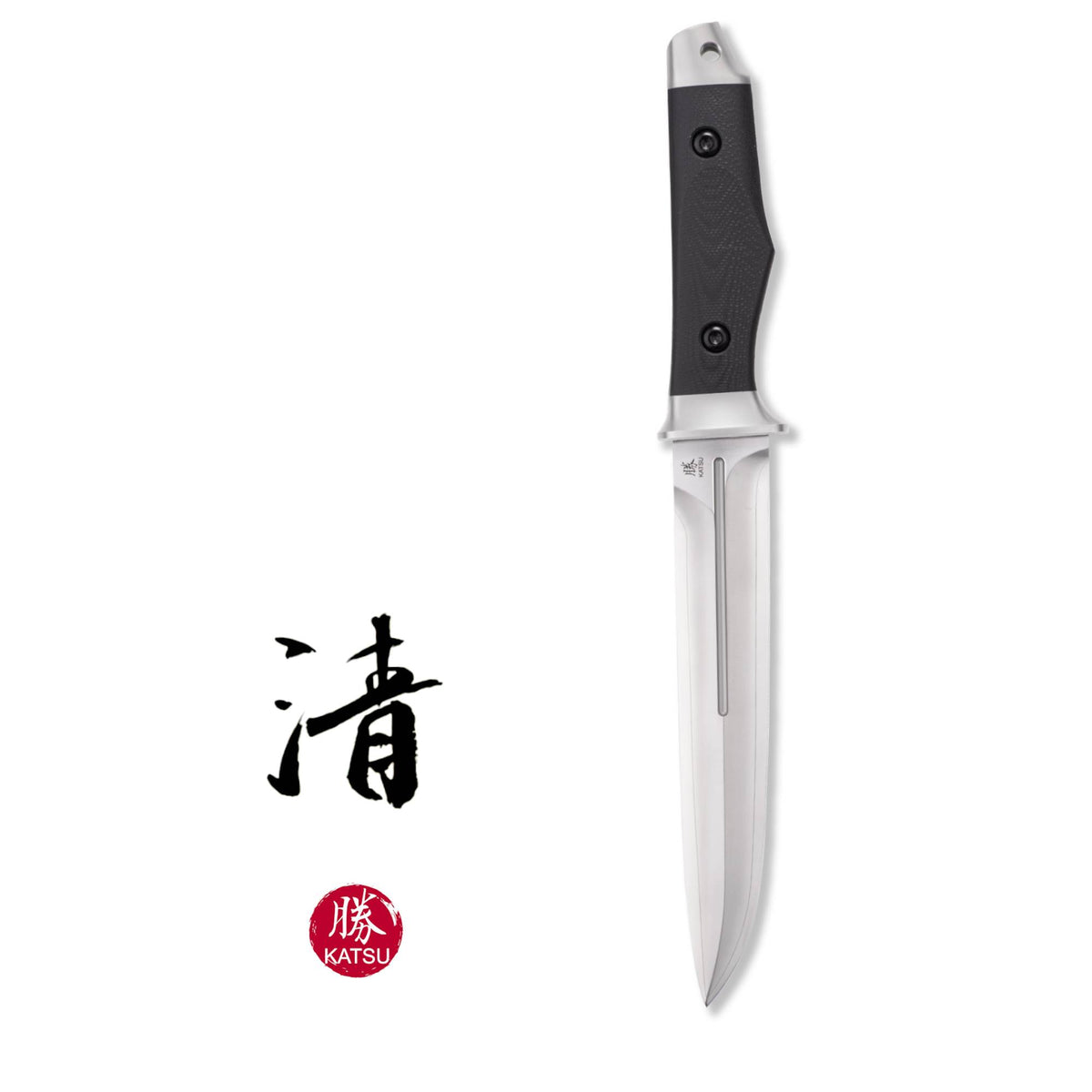 KATSU FB04, SLD-MAGIC Steel Small Fixed Blade Knife, Kydex Sheath, Sak ...