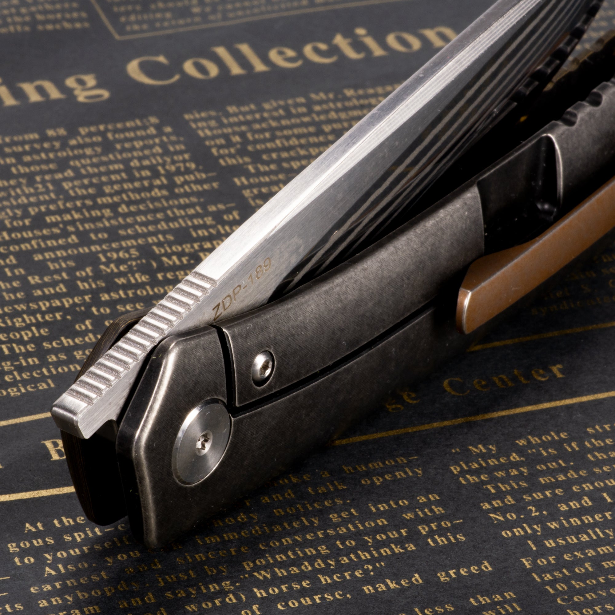 KATSU ZK04, 17 Layers ZDP-189 Super Steel Convex Grind Blade, Carbon F ...