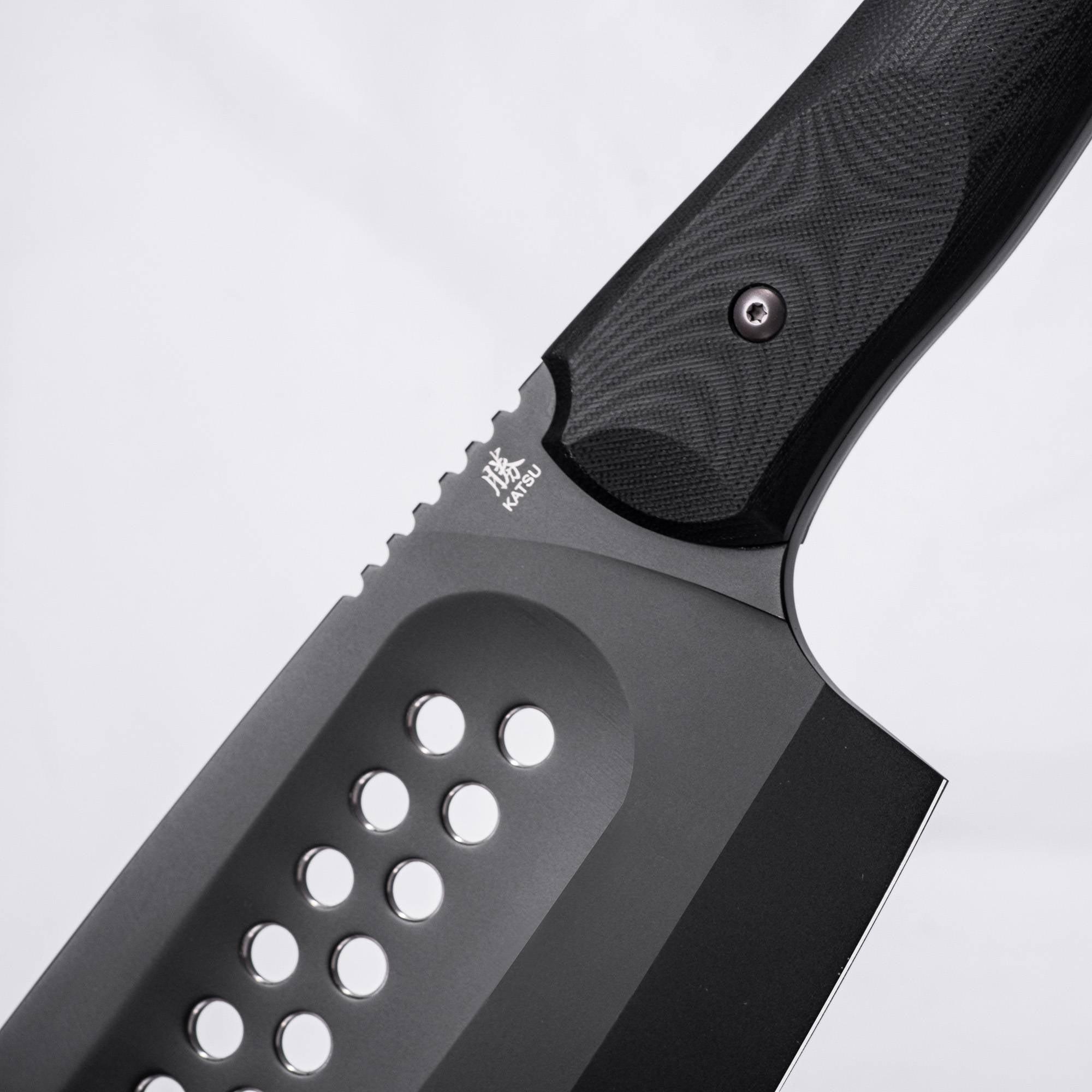 KATSU FB-X1 Heavy Duty Chopper, AUS-10 Blade, Kydex Sheath, Sakura Bla ...