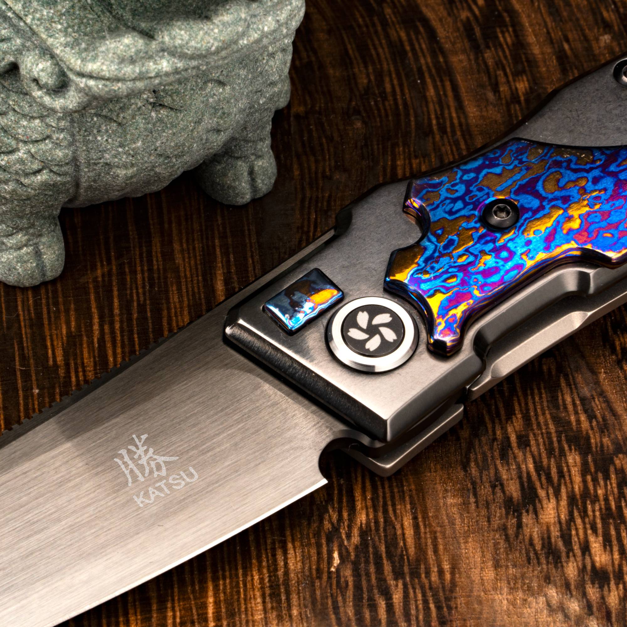 KATSU KS-T1, Zirconium + Titanium Alloy Handle with Timascus Overlay ...