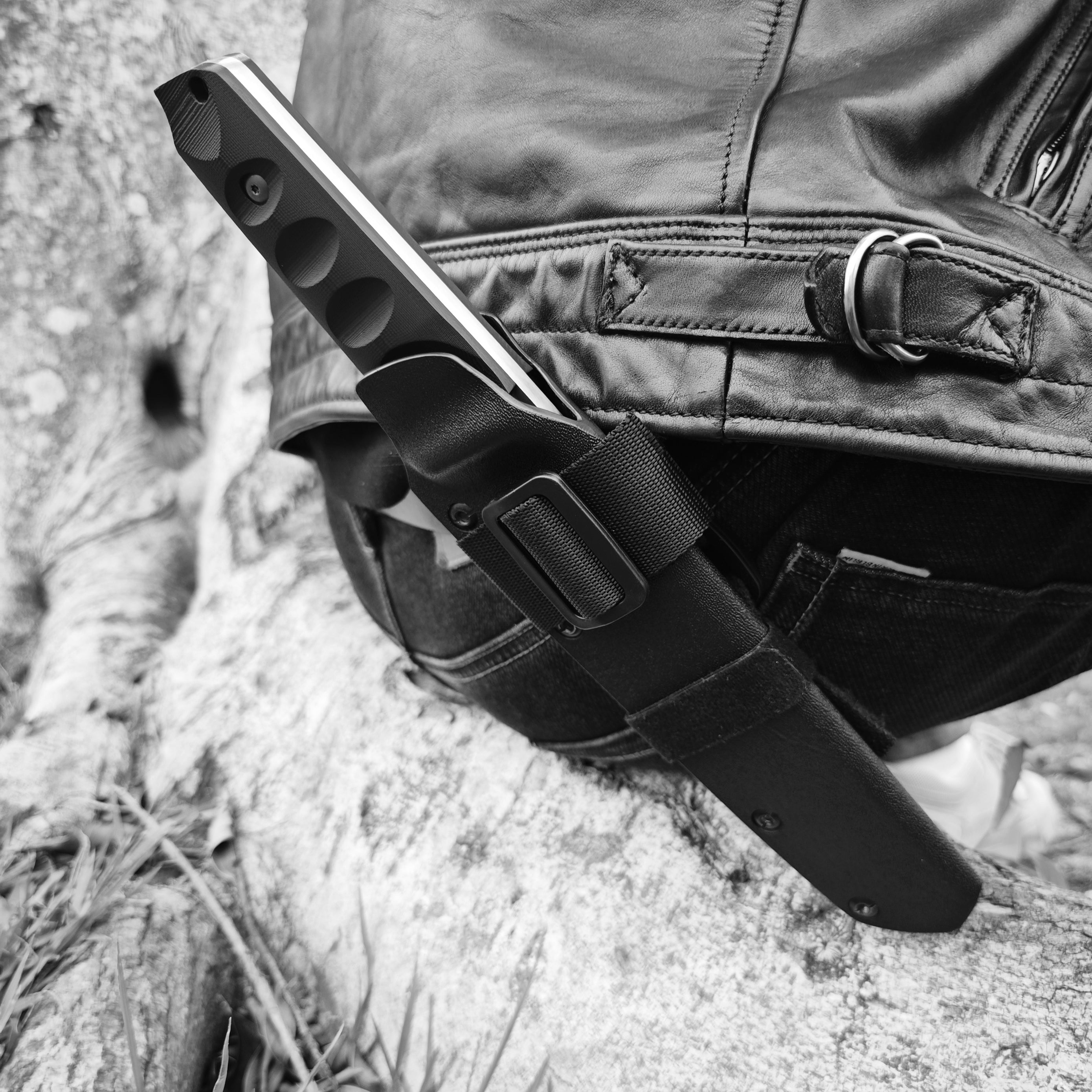 KATSU FB01, SLD-MAGIC Steel Fixed Blade Knife, Kydex Sheath, Sakura Bl ...