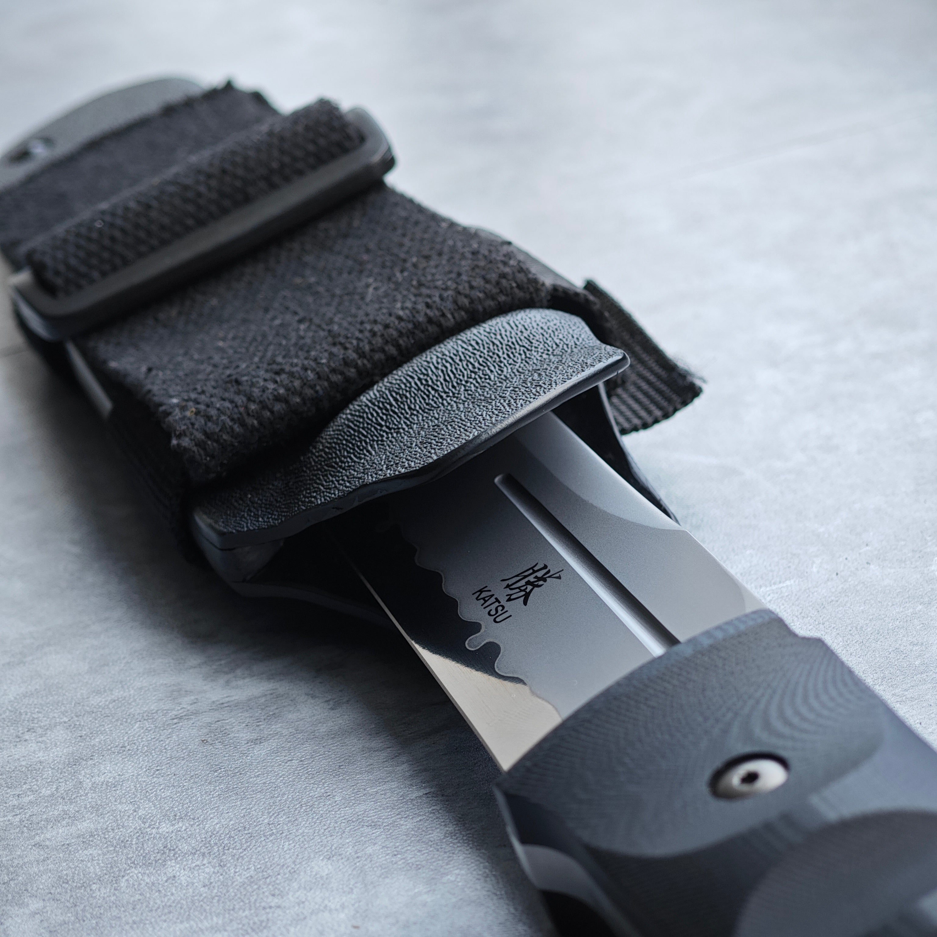 KATSU FB01, SLD-MAGIC Steel Fixed Blade Knife, Kydex Sheath, Sakura Bl ...